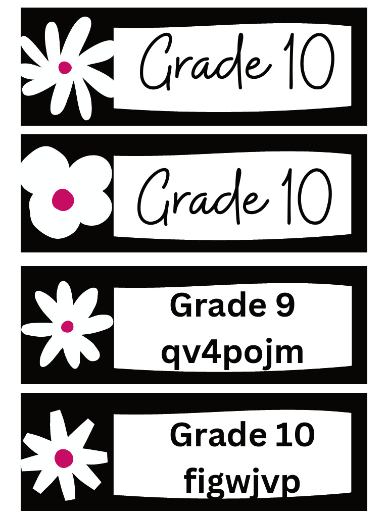 Boho Pastel Flower Days of The Week Labels | PDF