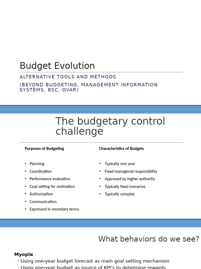 Budget Evolution | PDF | Performance Appraisal | Budget