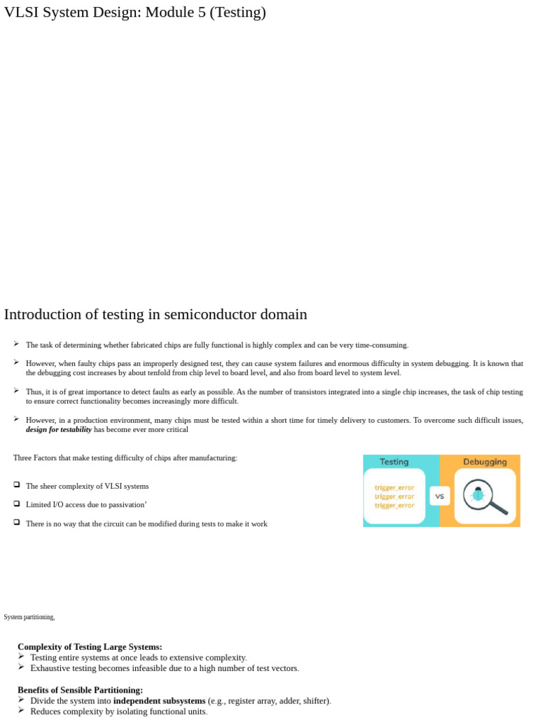 VLSI System Testing | PDF | Integrated Circuit | Very Large Scale ...