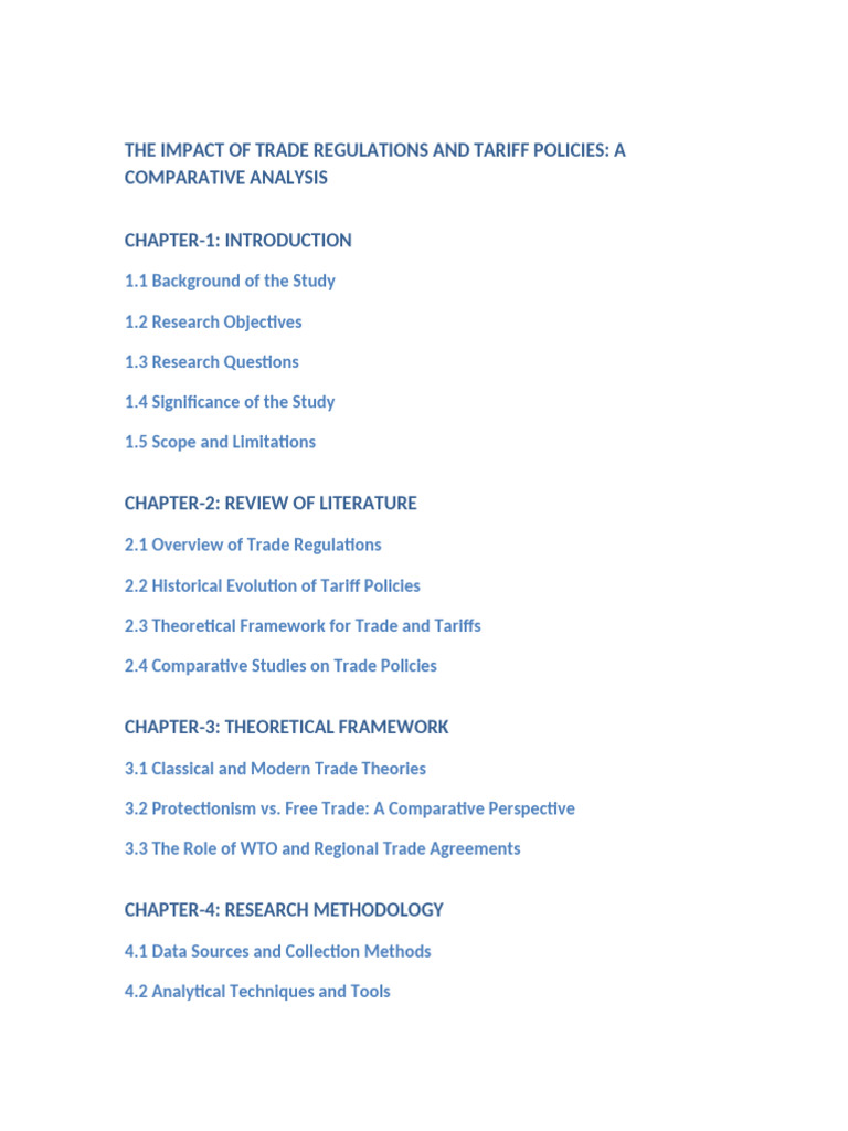 Trade Regulations Thesis Format | PDF