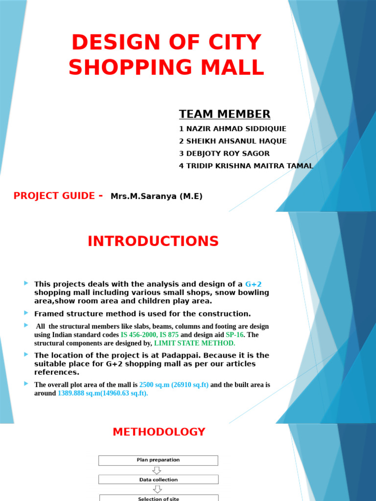 Design of City Shopping Mall Final PPT 2 | PDF | Bending | Building Engineering
