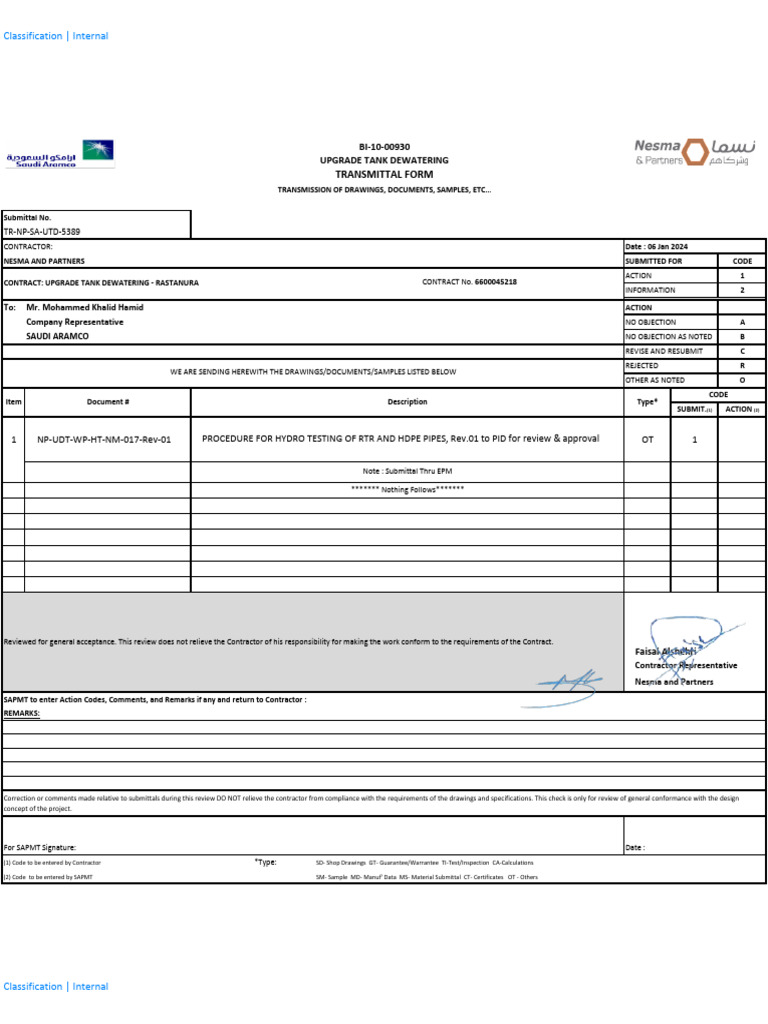 TR-NP-SA-UTD-5389-PROCEDURE FOR HYDRO TESTING OF RTR AND HDPE PIPES Rev ...