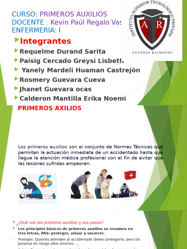Primeros Auxilios: Normas y Pasos Clave | PDF
