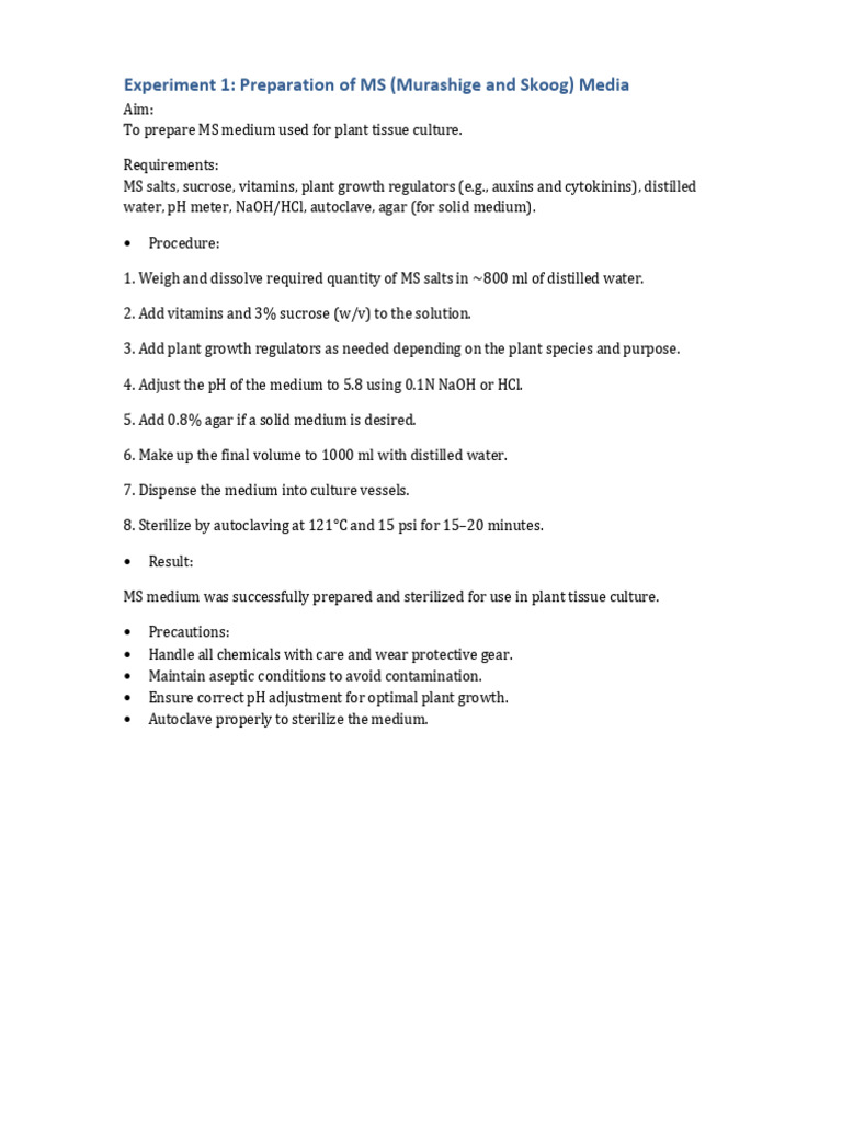 Plant Practical File Experiments Updated | PDF