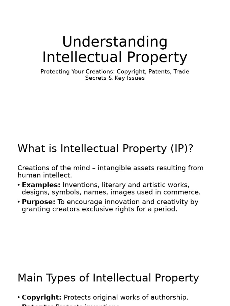 Understanding Intellectual Property | PDF | Copyright | Intellectual ...