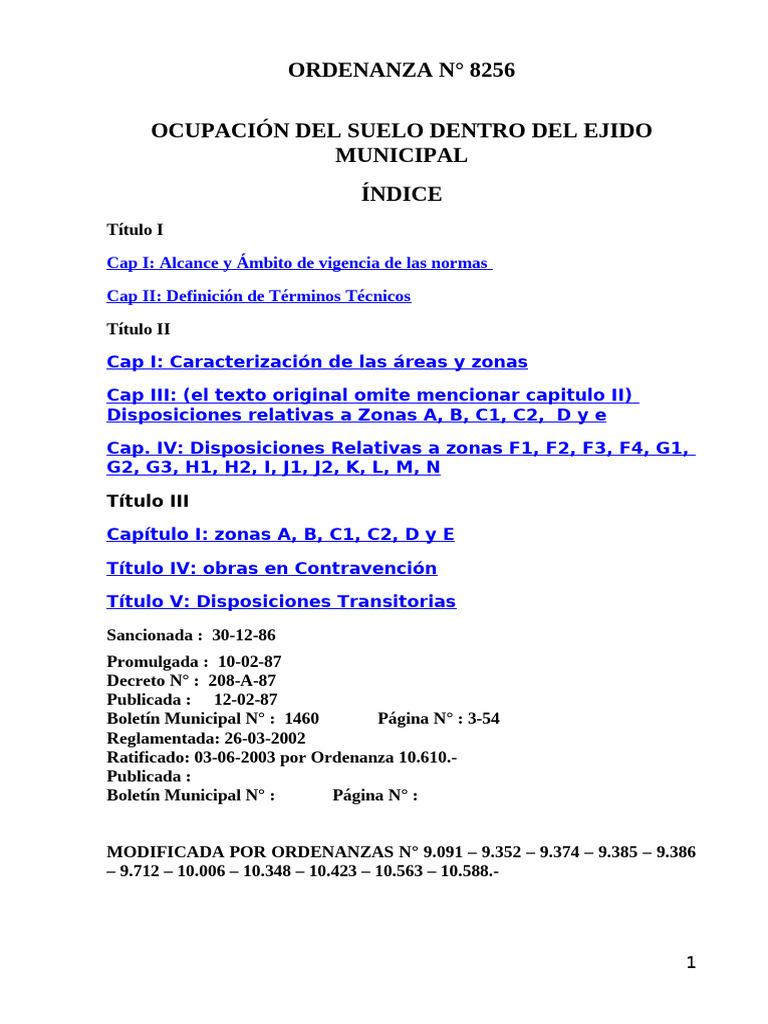 Ord - 8256 (1) Normativas Codigo Cordoba Capital | PDF | Planificación urbana | edificio