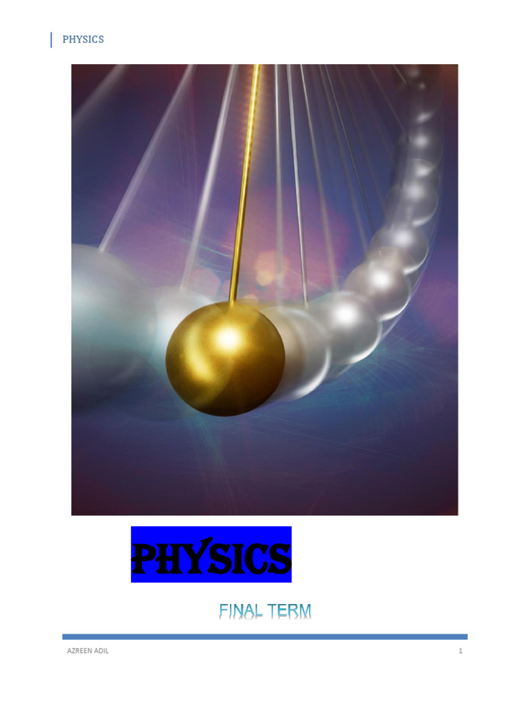 Physics FINAL TERM Resource Pack | PDF | Force | Pressure