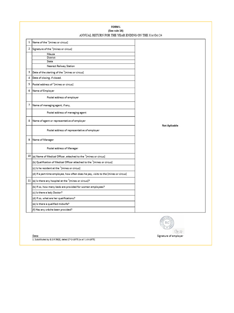 MB Form L | PDF