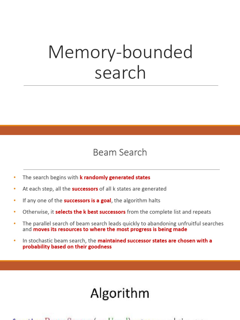 10 Heuristic Search Algorithm Memory Bounded Beam | PDF