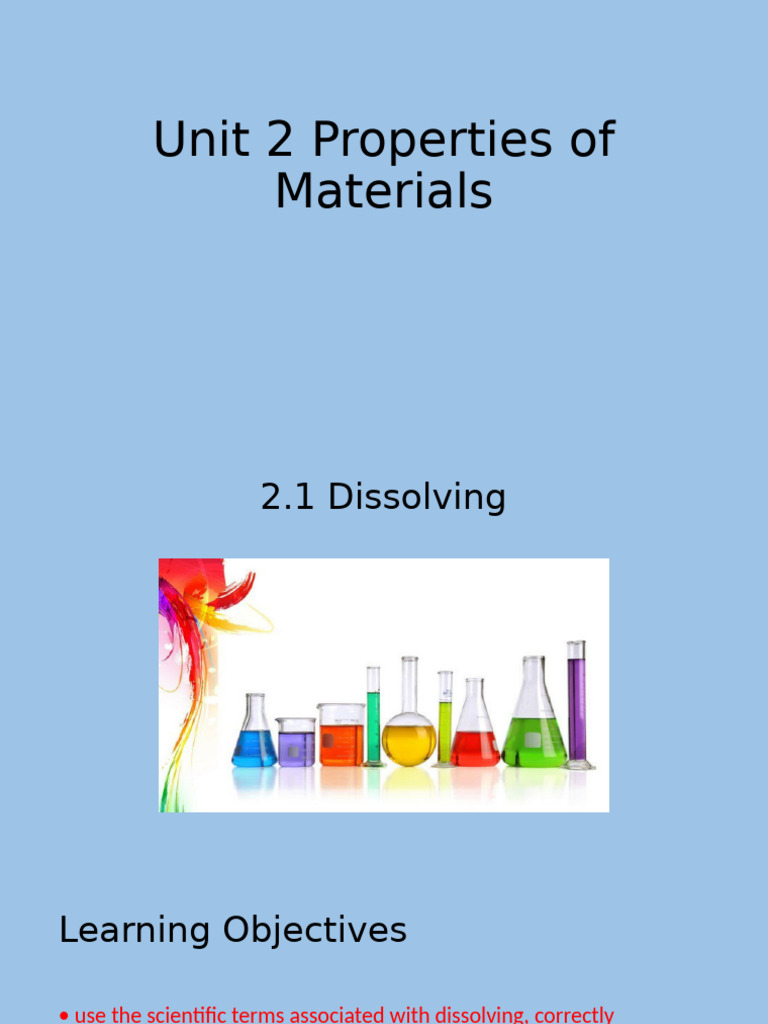 2.1 Dissolving | PDF