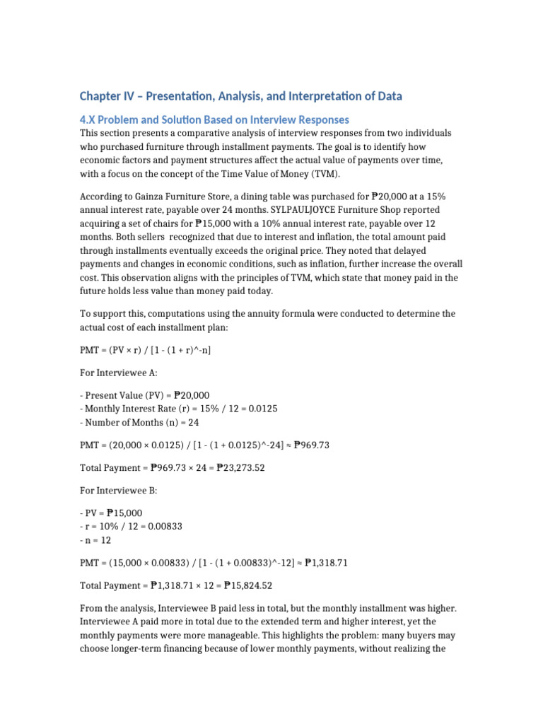 Problem and Solution Interview Thesis | PDF