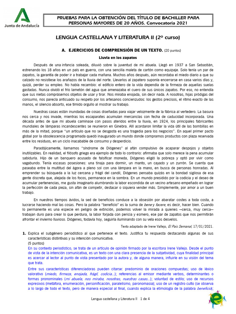 LL2 Soluciones 2021 | PDF | Palabra | Verbo