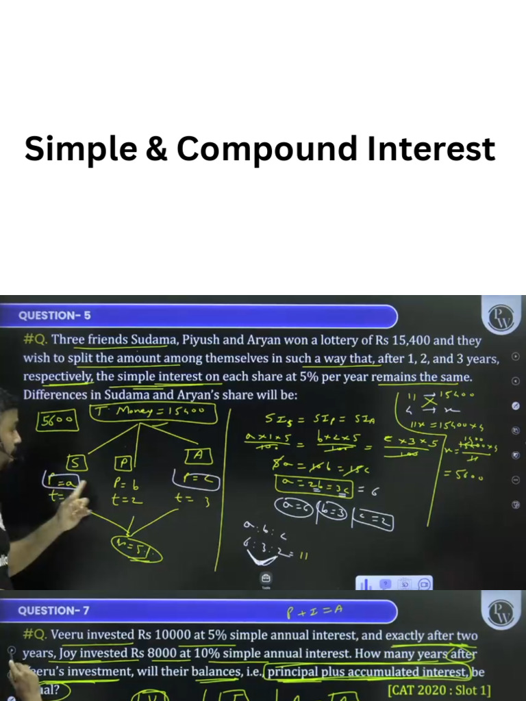 Simple & Compound Interest | PDF