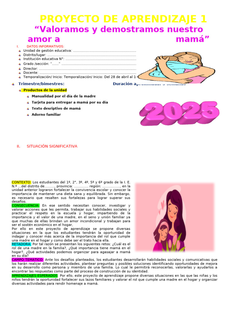 PROYECTO 1 UNIDOCENTE - MAYO 2025 | PDF | Decimal | División (Matemáticas)