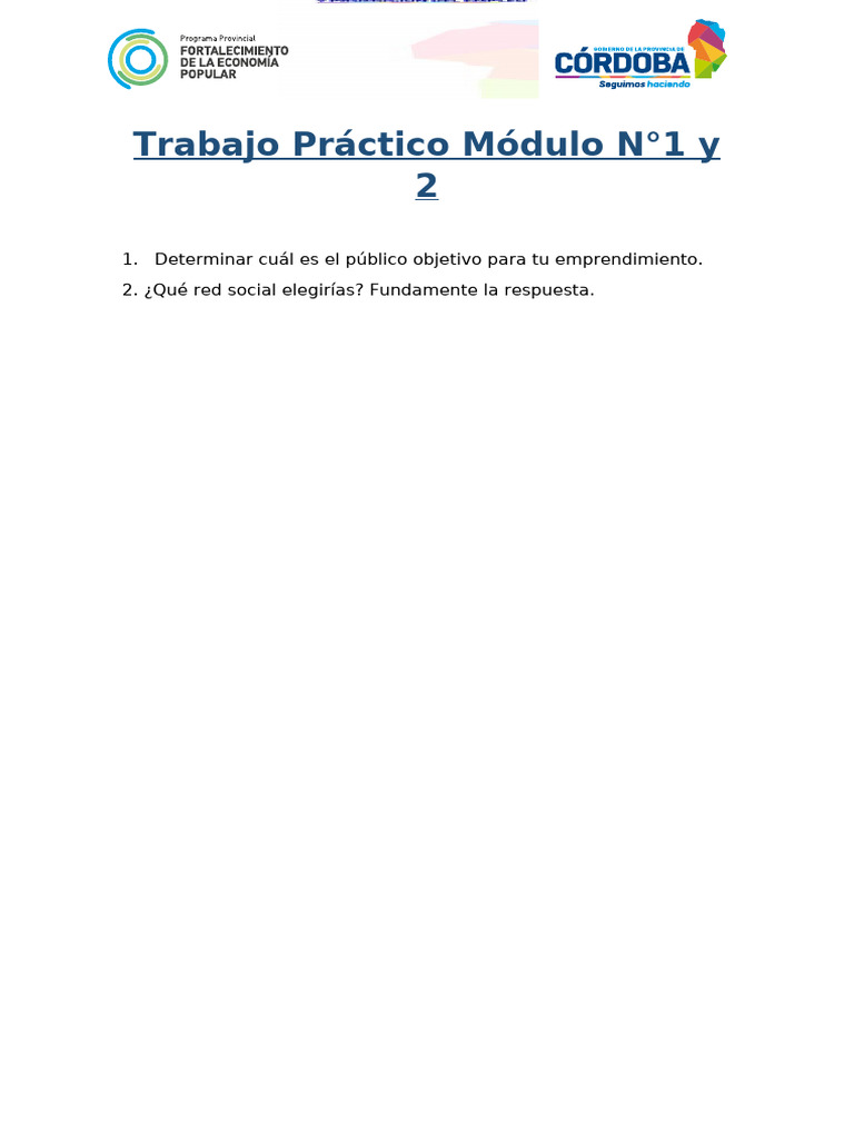 Trabajo Practico M1 y M2 | PDF