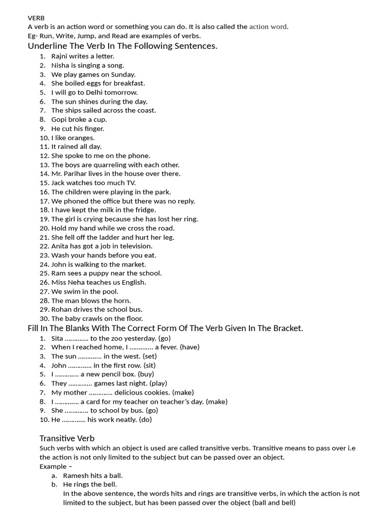 Class 5 WORKSHEET | PDF