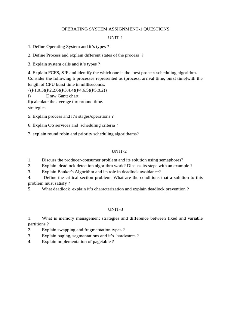 Os Assignment 1 | PDF