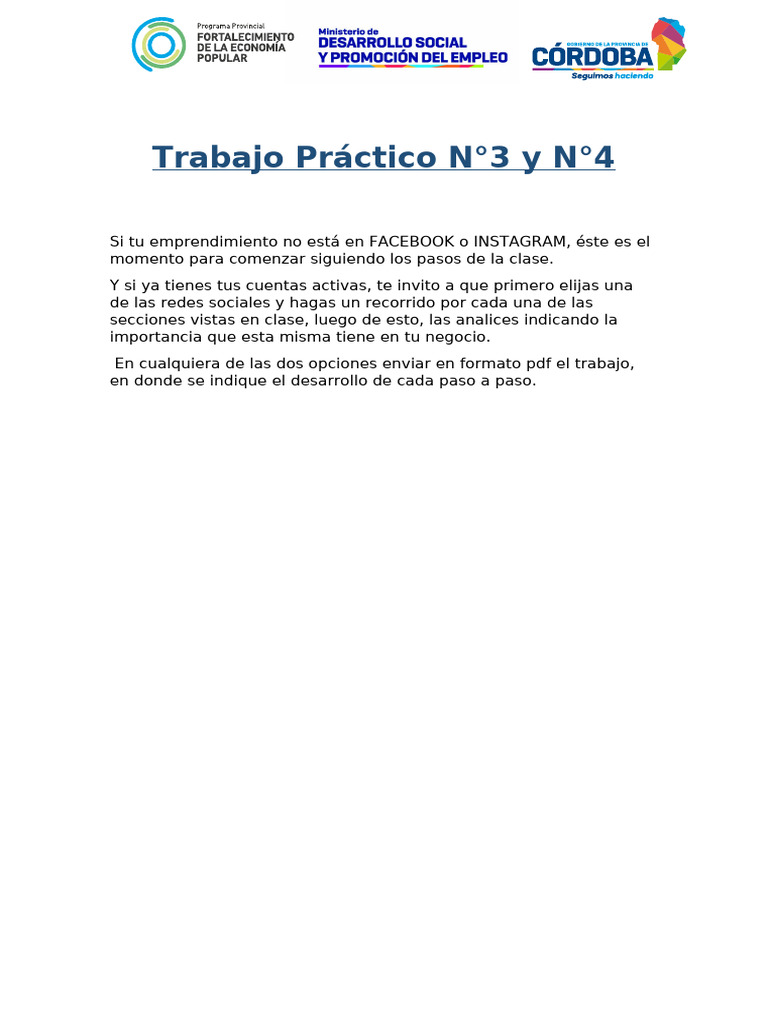 Trabajo Práctico N°3 y #4 | PDF