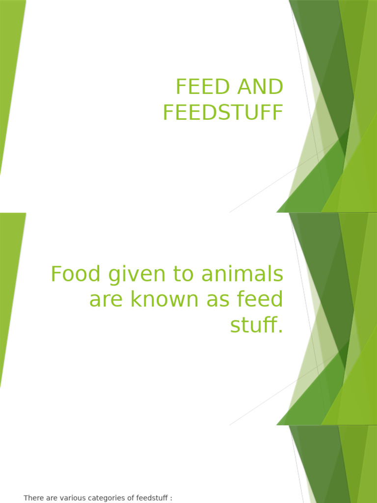 Feed and Feedstuff | PDF