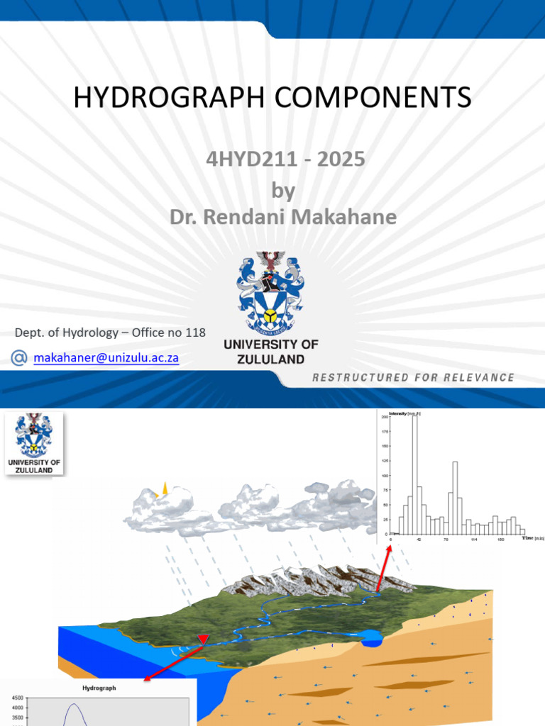 4HYD211 - Components of A Hydrograph | PDF | Discharge (Hydrology) | Drainage Basin