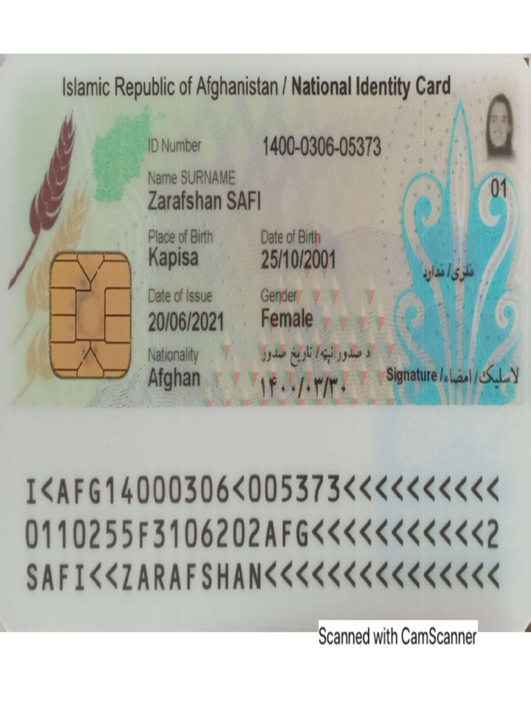 Safi Zarafshan - National ID 05 | PDF