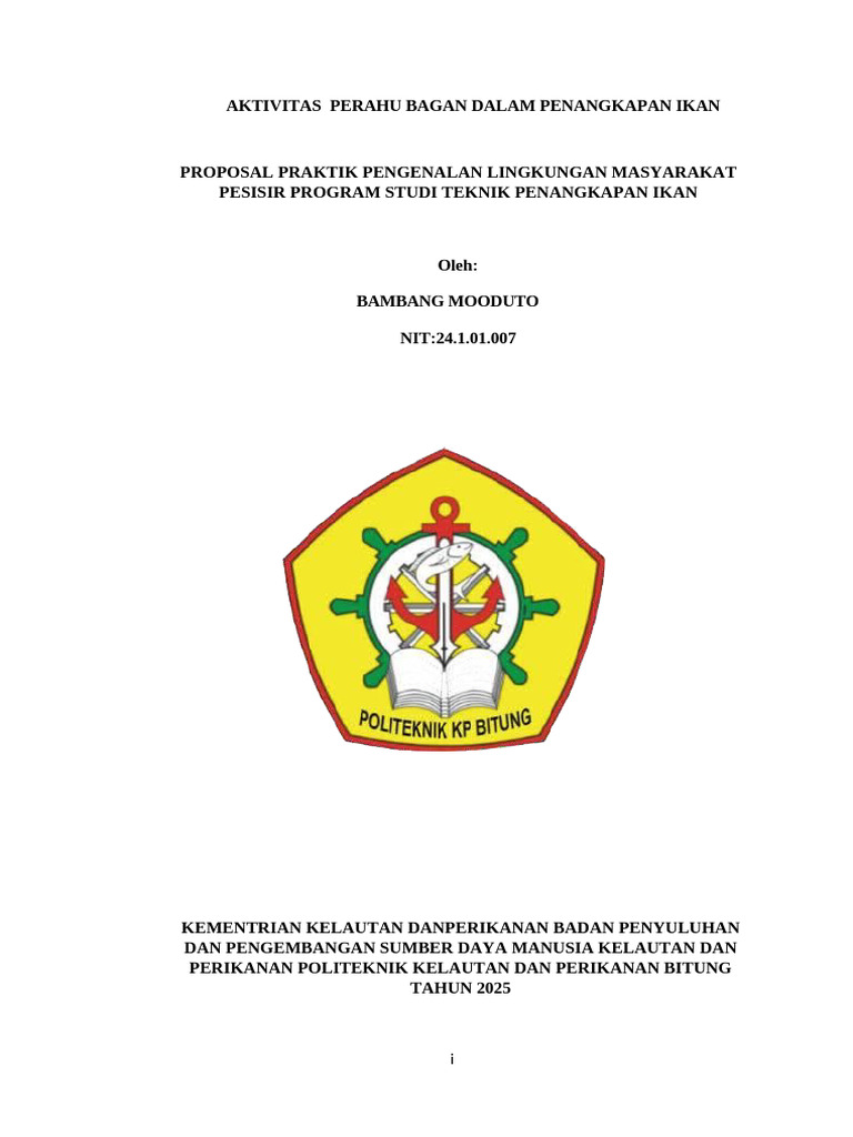Proposal PKM Perahu Bagan Dalam Penangkapan Ikan | PDF