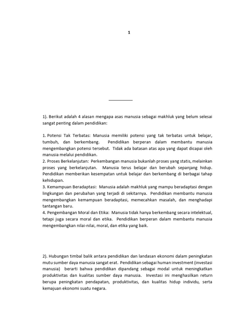 TMK Tugas 1 Pengantar Pendidikan | PDF