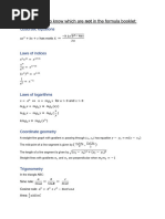 Essential Math Formulas Guide 2025 | PDF | Area | Trigonometry
