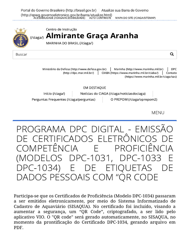 PROGRAMA DPC DIGITAL - EMISSÃO DE CERTIFICADOS ELETRÔNICOS DE ...