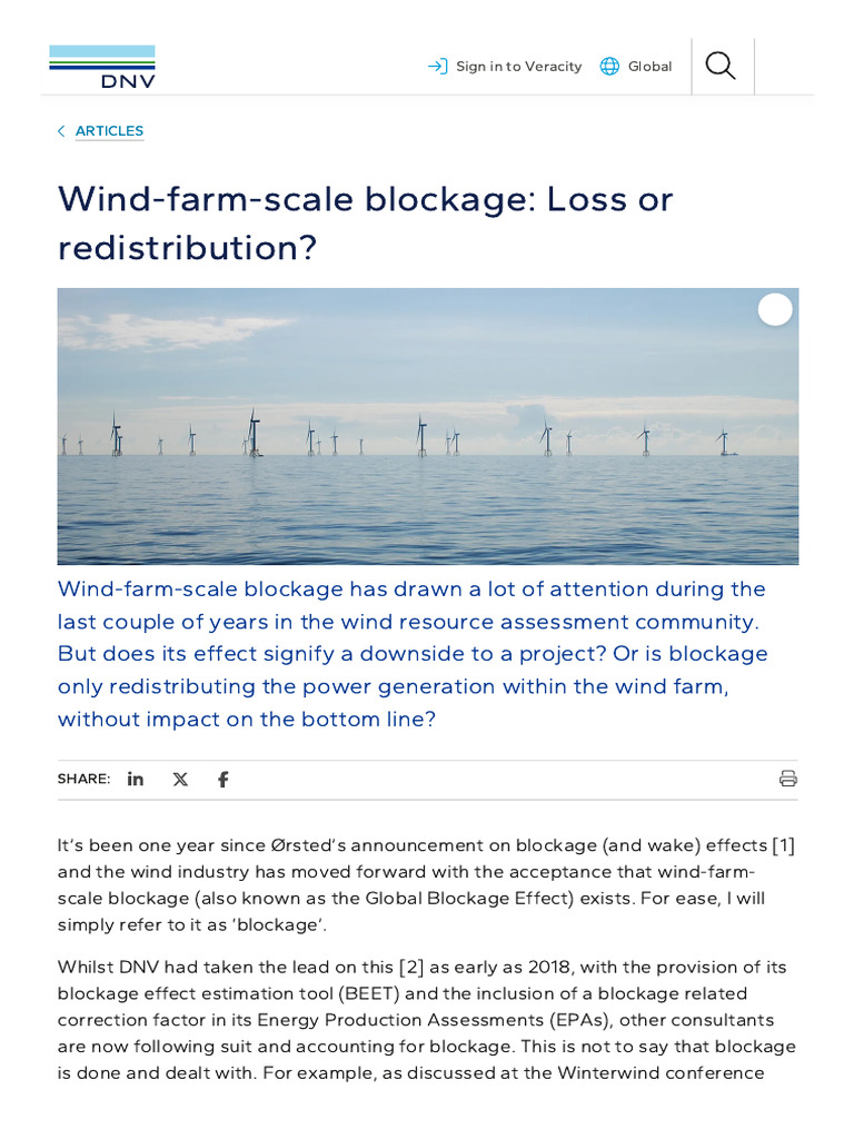 Wind-farm-scale blockage_ Loss or redistribution_ | PDF | Wind Farm ...