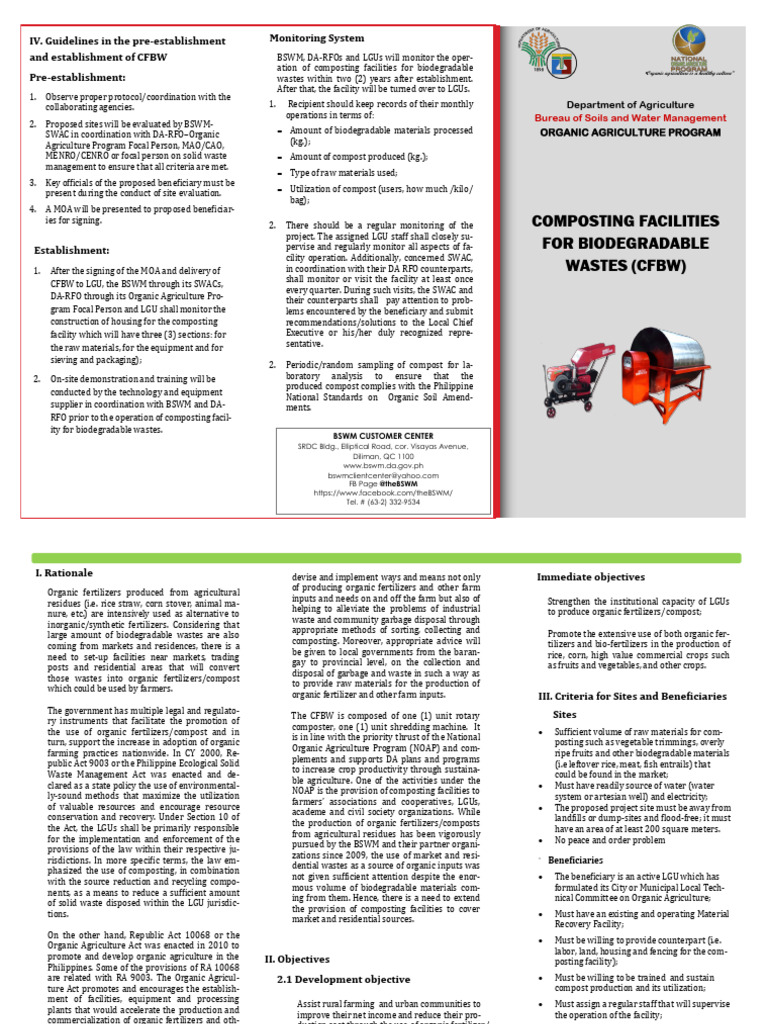 Composting Facilities For Biodegradable Wastes CFBW | PDF | Compost ...