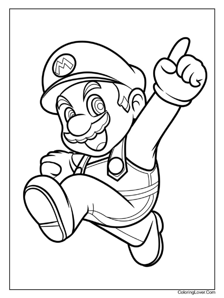 Super Mario Coloring Page | PDF