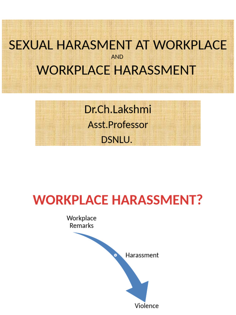 Harassment at Workplace | PDF | Sexual Harassment | Harassment