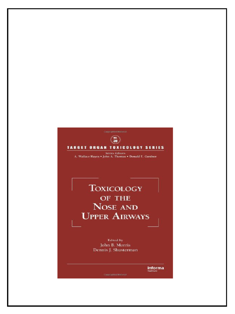 (Ebook) Toxicology of the Nose and Upper Airways (Target Organ ...