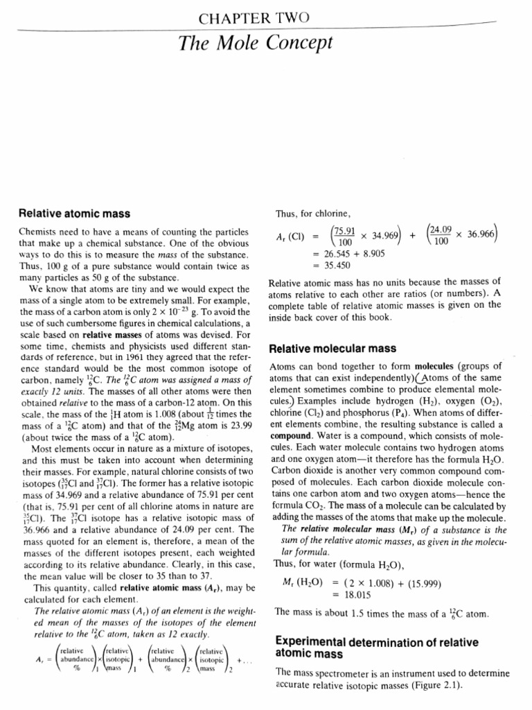 The Mole Concept | PDF