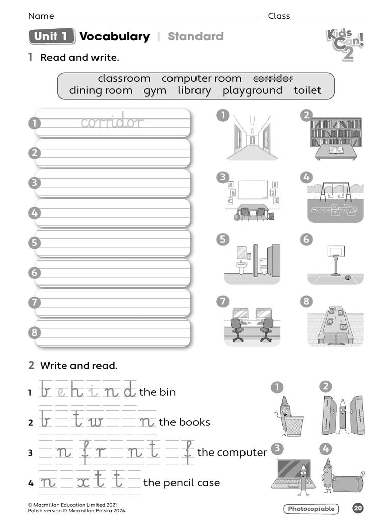 20 - Kids Can - 2 - TRF - U1 - Vocabulary - Standard | PDF