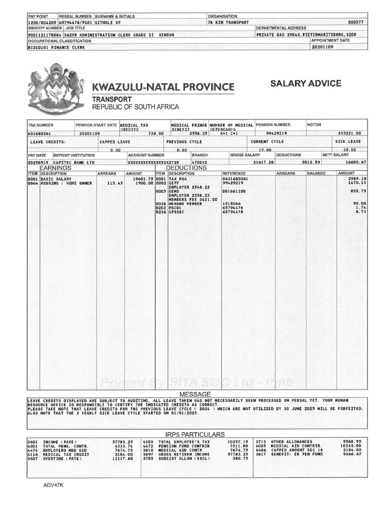 Payslip | PDF