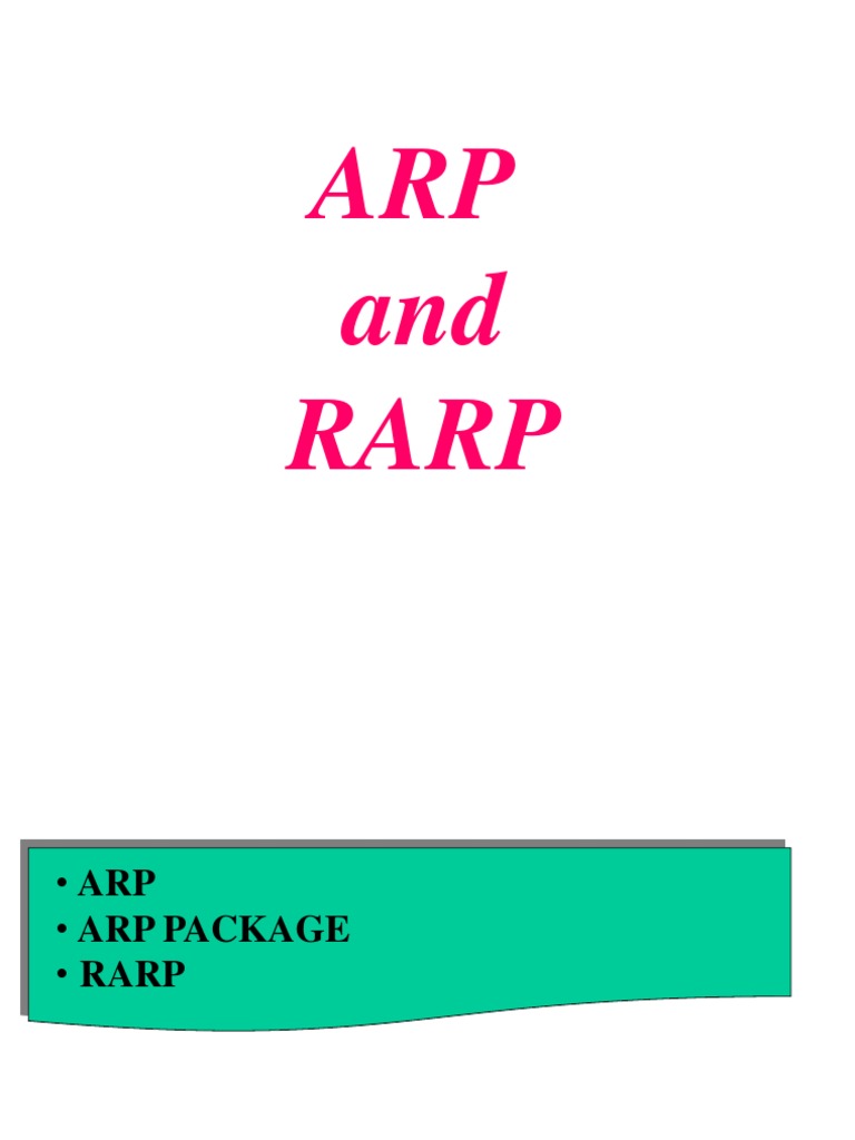 200110ita Arp Rarp | PDF | Internet Protocols | Network Packet