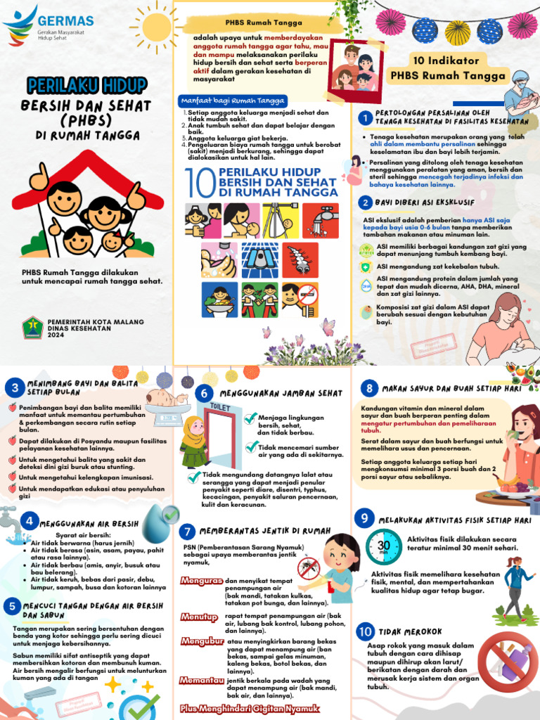 Leaflet PHBS RT 2024 Perpus | PDF