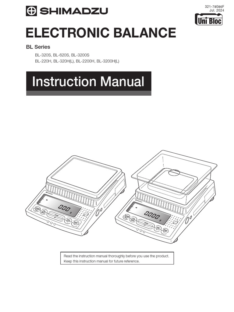 Electronic Balance: Instruction Manual | PDF | Electromagnetic Interference