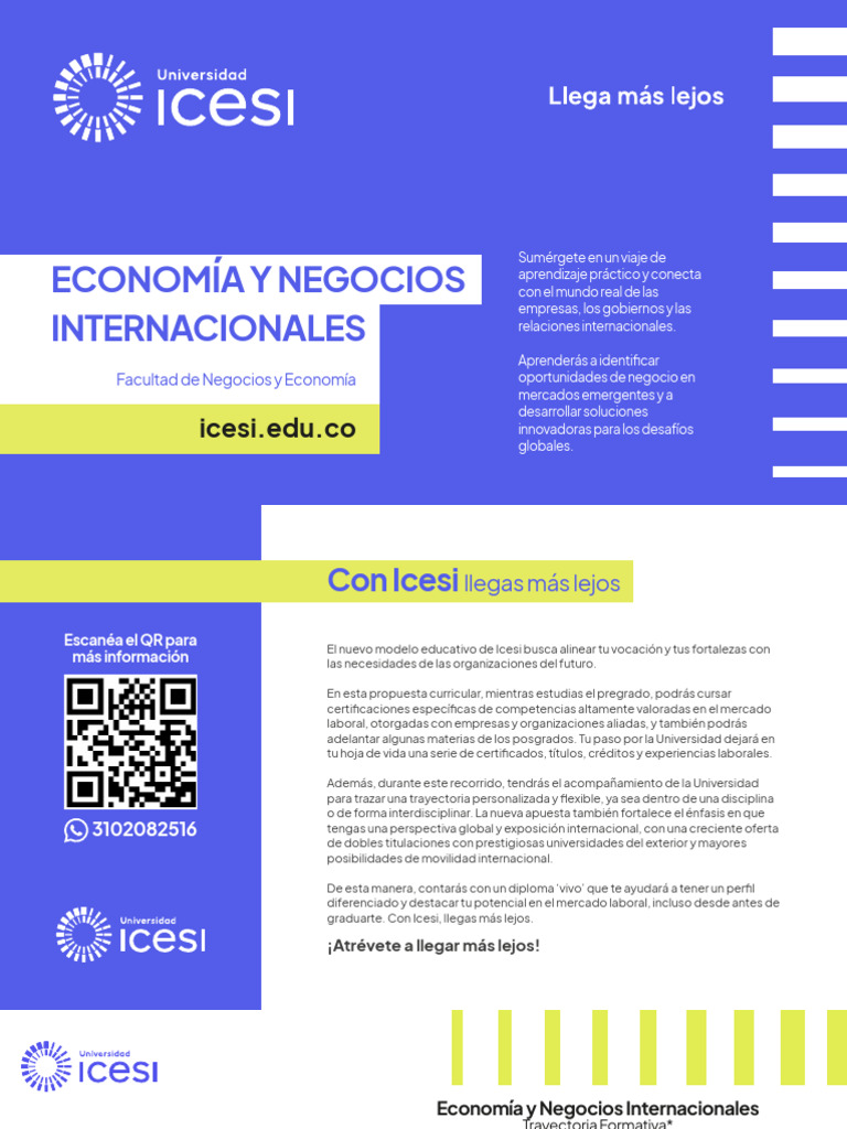 Universidad Icesi Economia y Negocios Internacionales | PDF | Economias