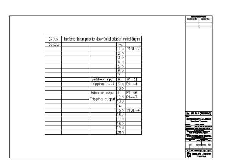 04 Protection & Control Panel of Trafo and Line13 | PDF