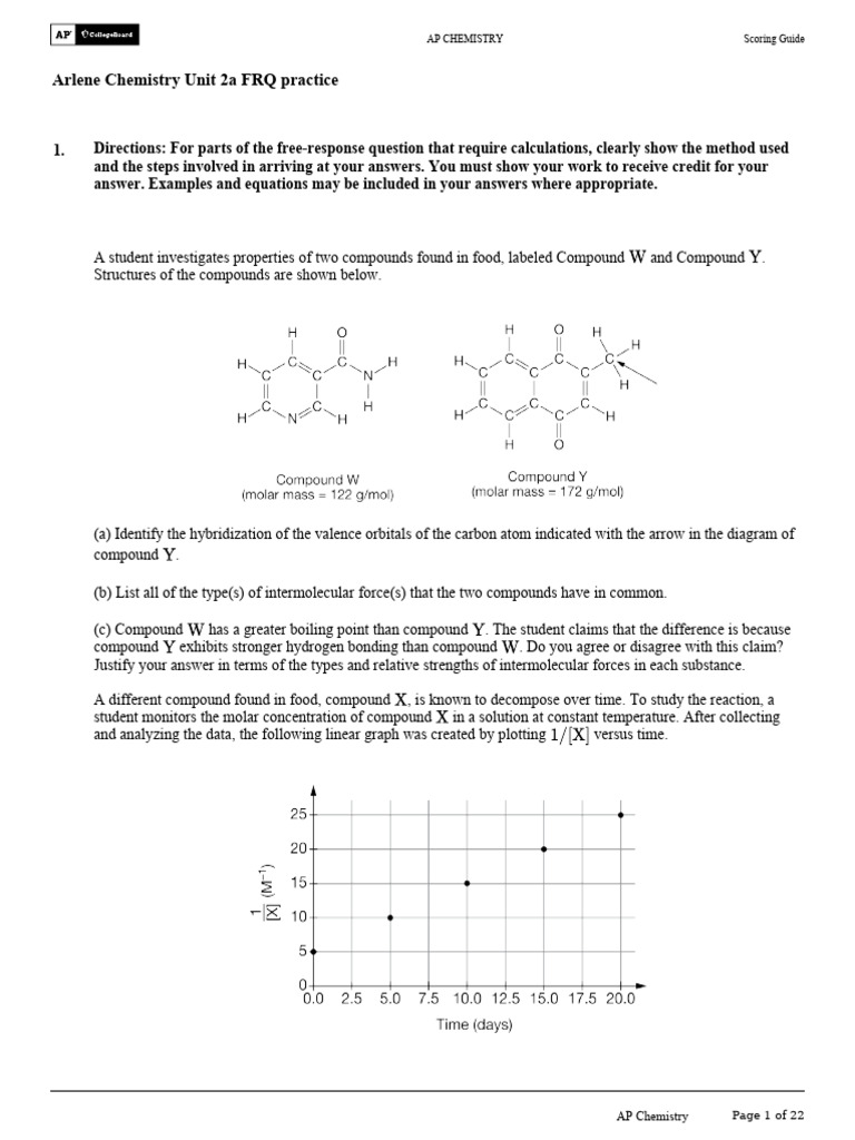 AP Chem Unit 2 FRQ Practice 1 | PDF | Chemical Polarity | Chemical Bond