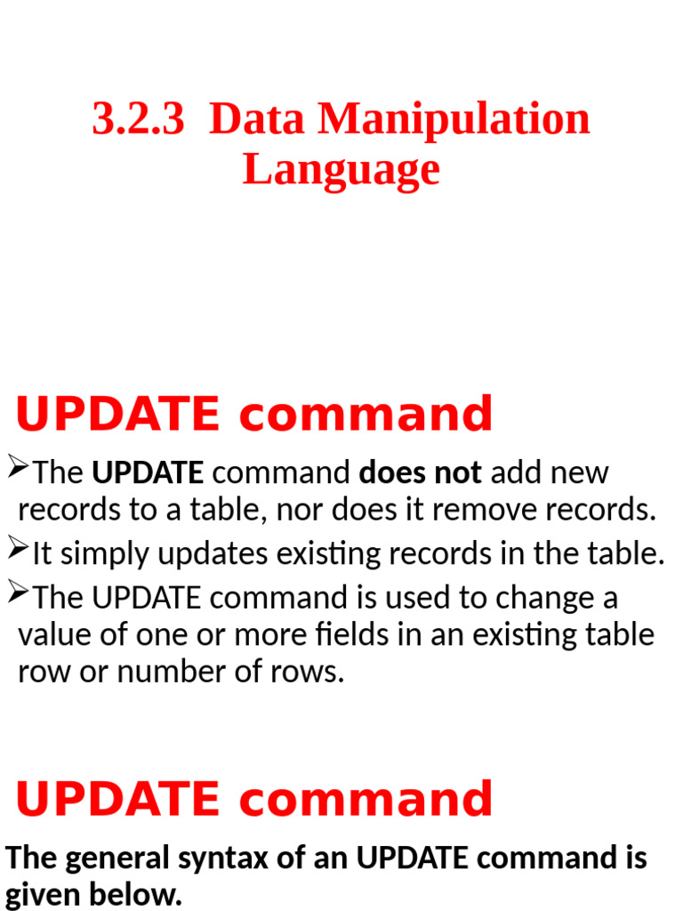 Data Manipulation Language | PDF