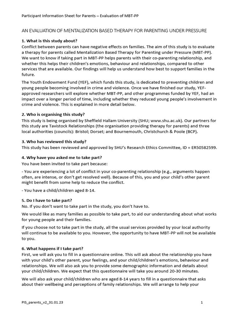 PIS Parents Evaluation v2.1 Generic LA | PDF | Questionnaire | Information