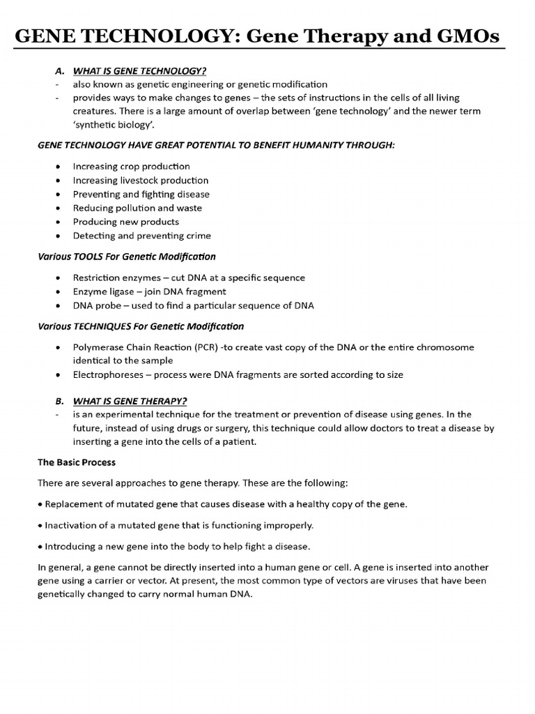 Gene Technology | PDF