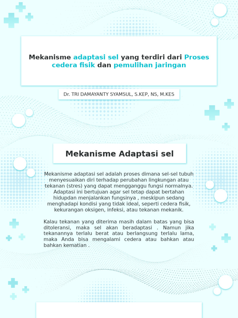 Mekanisme Adaptasi Sel Yang Terdiri Dari Proses Cedera | PDF