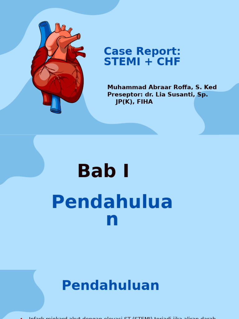 PPT STEMI INFEROR + RVI + CHF | PDF