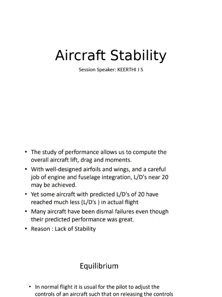 Aircraft Stability | PDF