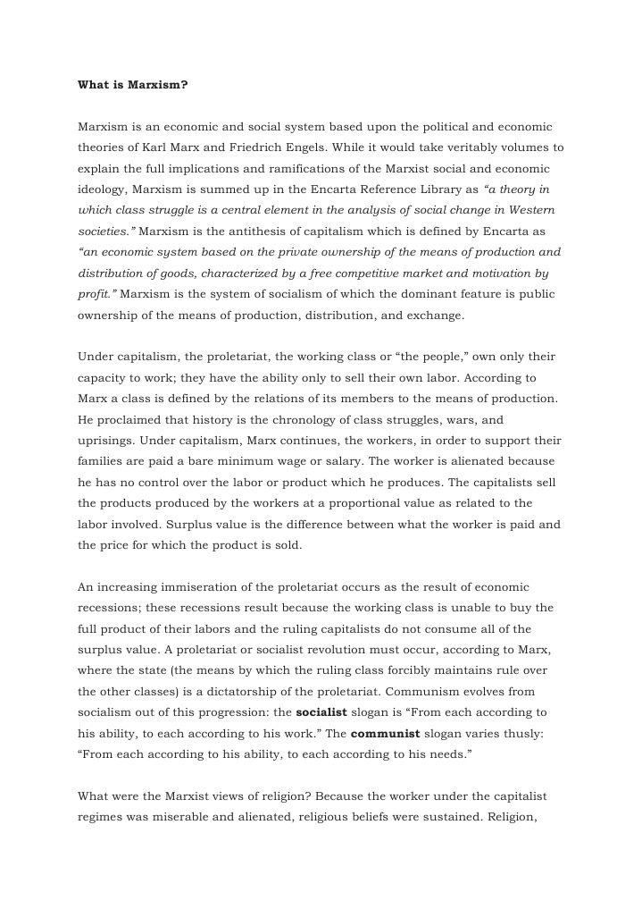 What Is Marxism | PDF